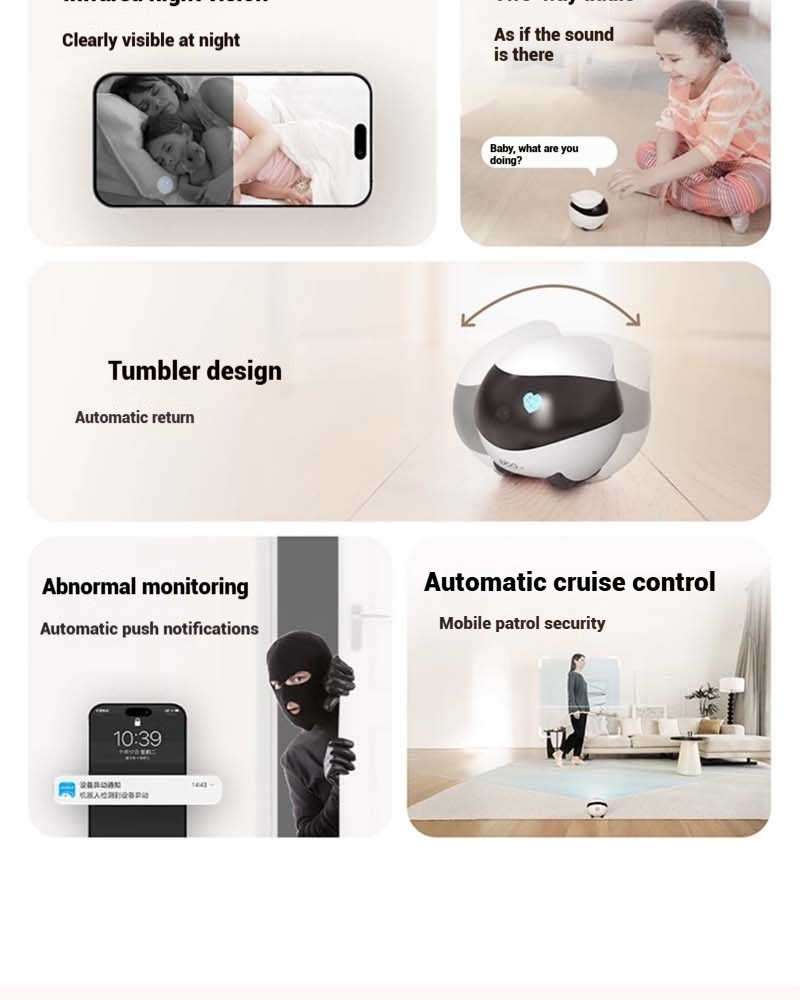 Enabot EBO-SE/EBO-Air intelligent robot accompanying camera can be remotely monitored by the ...
