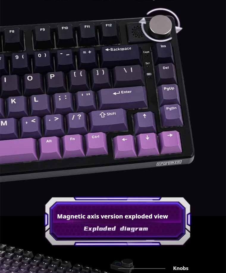 EPOMAKER HE75 three mode e-sports magnetic axis keyboard, GASKET ...