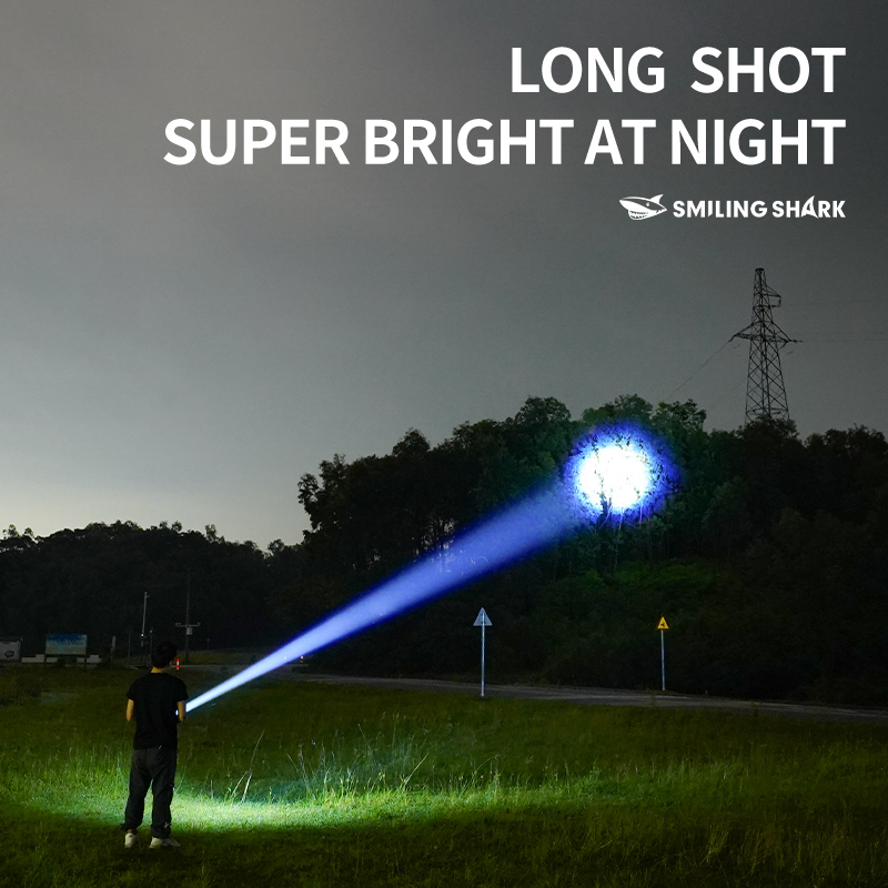 Smiling Shark SD7165 LED Torch Light Super Bright M60 5Mode 6000LM Type ...