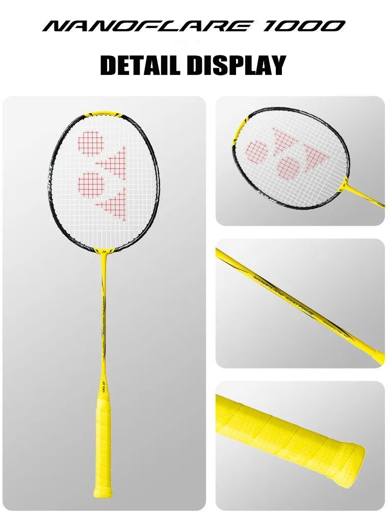 NANOFLARE 1000z Single Carbon Badminton Racket 4U 28 Lbs 83g Made In Japan With Free Pack ...