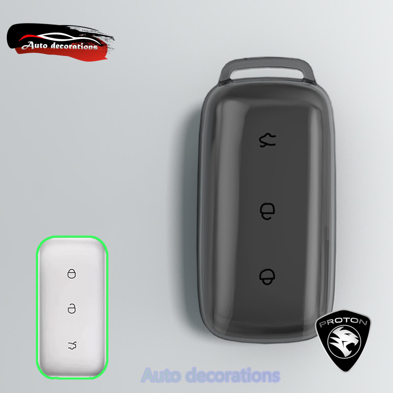 Proton eMAS 7 car key covers Transparent black/Transparent key covers ...