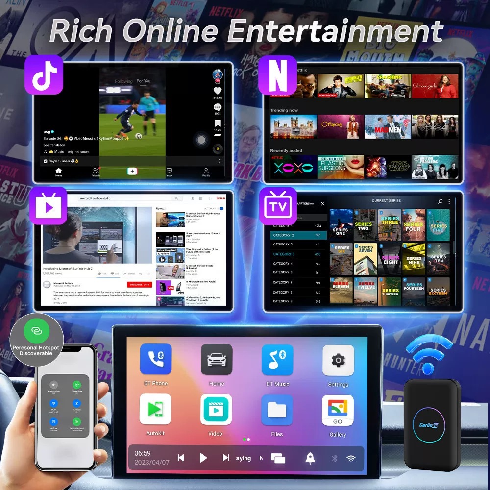 Brand new CarlinKit car-to-car interconnection box wired to wireless ...