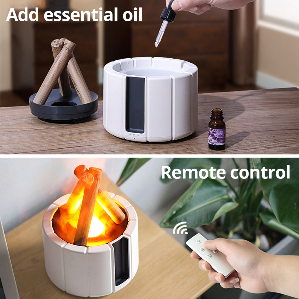 250ml Campfire Flame Fire Diffuser Auto Shut-Off Ultrasonic Aroma ...