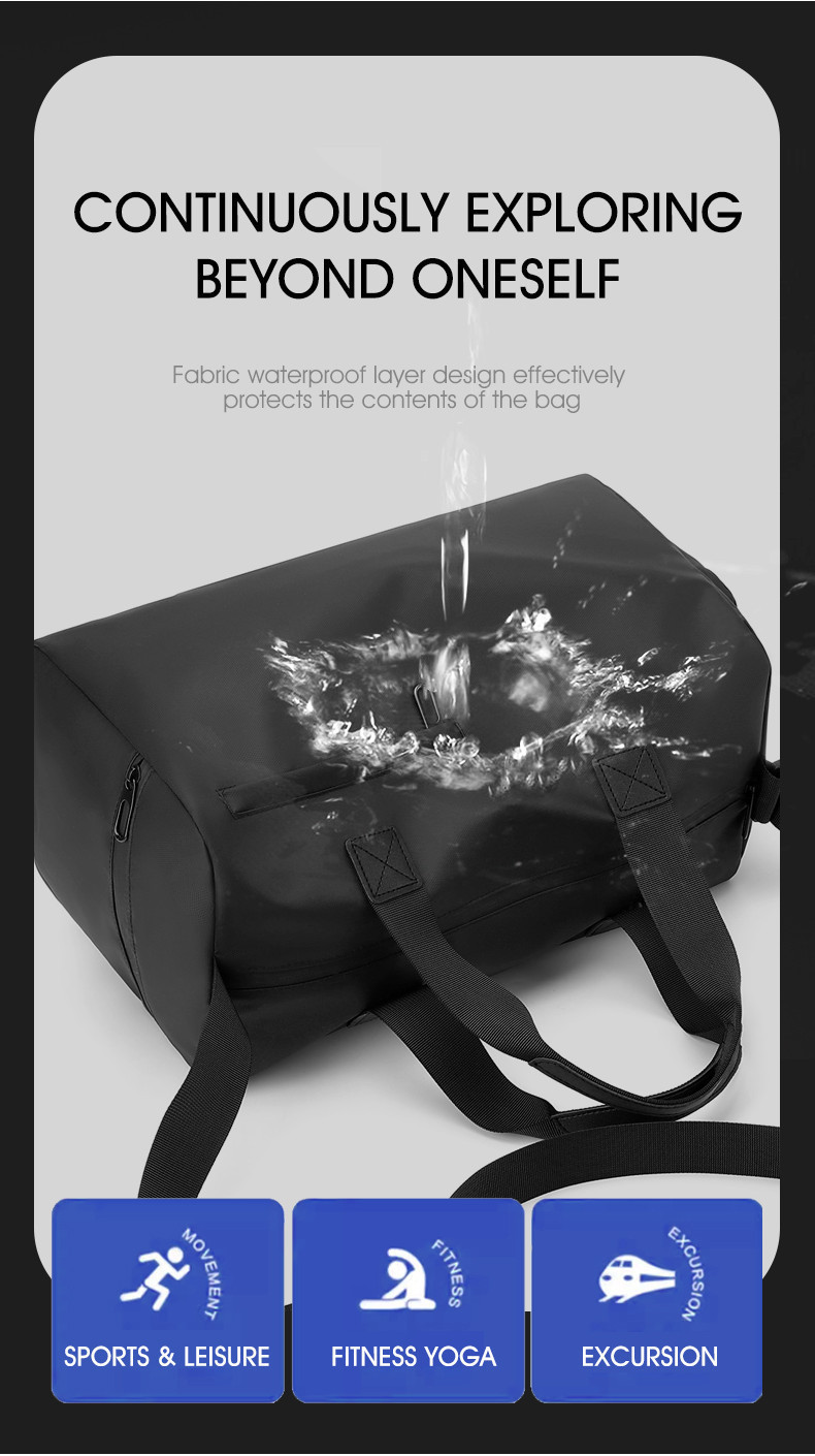 Dry wet separation Sports Bag man Waterproof Travel Bag Shoe Bag Large Capacity Outdoor Fitness ...