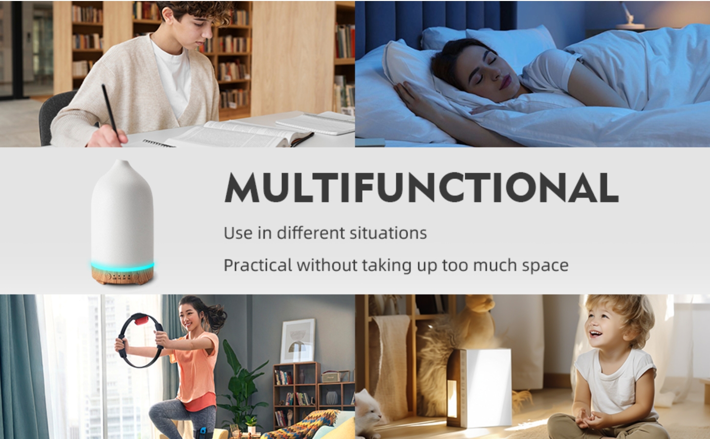 100ml Ceramic Ultrasonic Essential Oil Aromatherapy Diffuser automatic ...