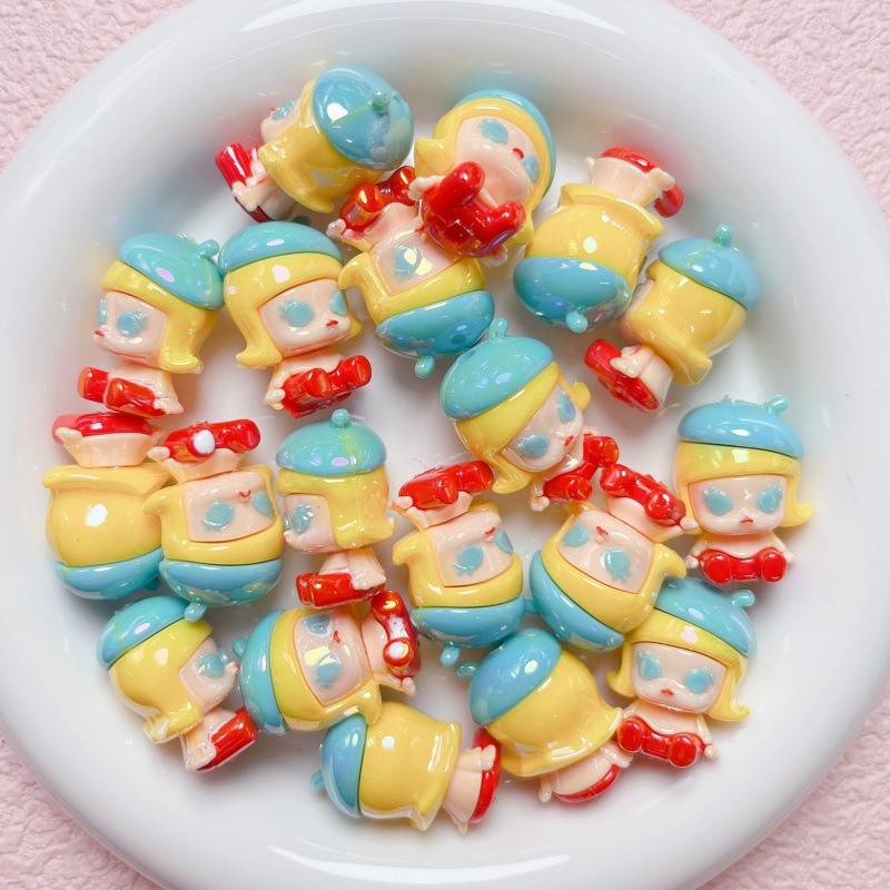 10pcs Color-Plated Cartoon Sitting Posture Posture Posture Posture ...