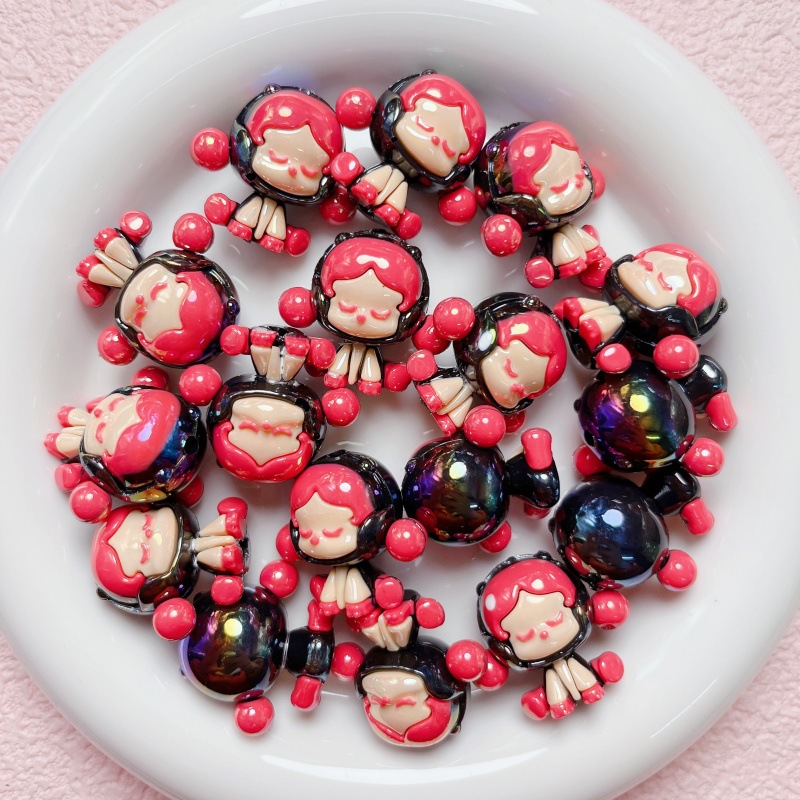 10pcs Color-Plated Cartoon Sitting Posture Posture Posture Posture ...