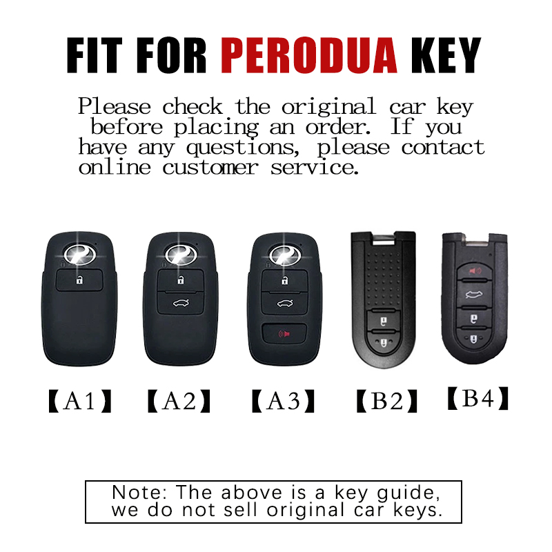 Perodua Car Remote Key Case Suitable For Perodua Bezza/Myvi/Aruz/Alza ...