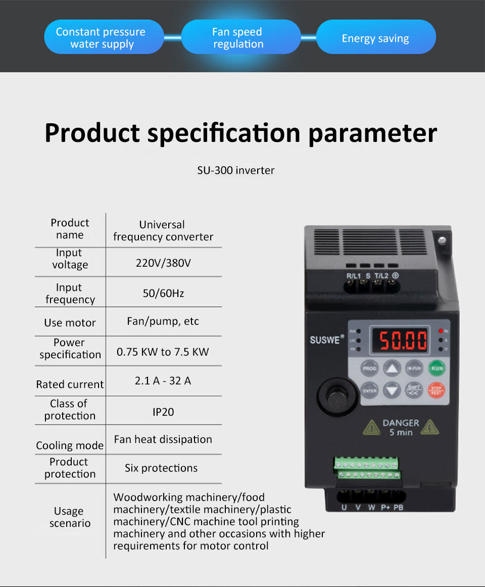 Frequency Converter Electric Inverter 1500W Add Motor Driver 0.75KW 1 ...