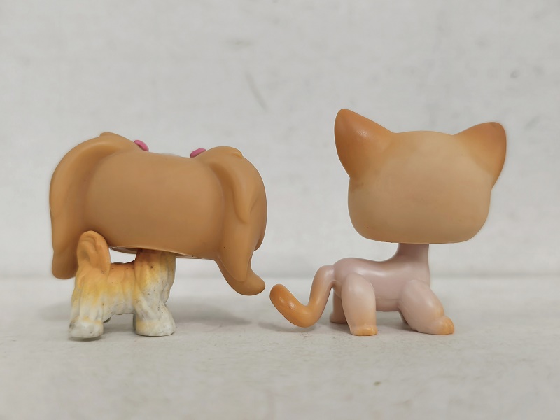 2pcs/lot LPS Toys Littlest Pet Shop Yellow Cat Dog #79#339 Animal ...