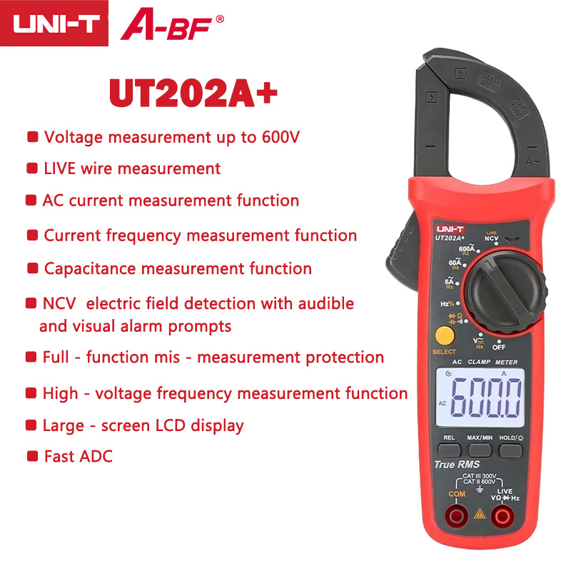 UNI-T UT202A+Digital Multimeter Digital Test Meter Digital AC DC ...