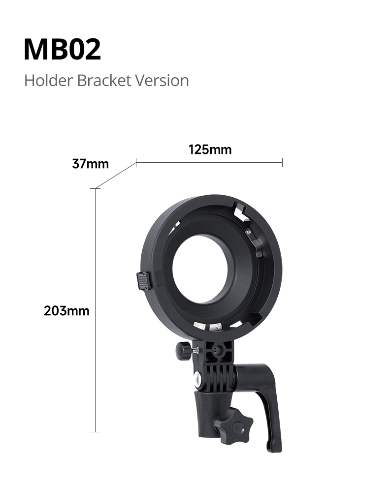 Ambitful MB01/02 Mini Mount to Bowens Mount for Yongnuo YN150 IFootage 60/130 Nanlite Forza 60 ...