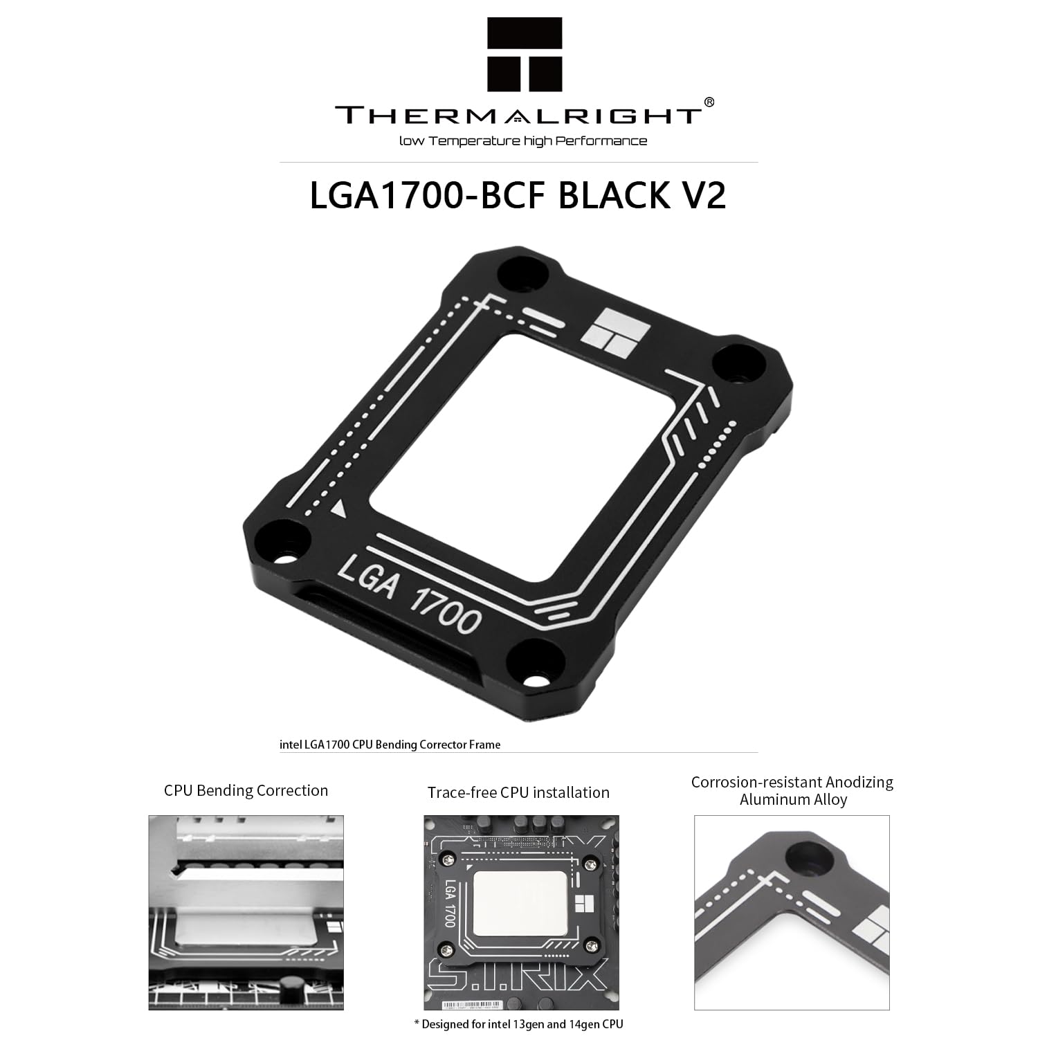 Thermalright LGA1851/LGA1700-BCF Black CPU Bending Corrector Frame ...