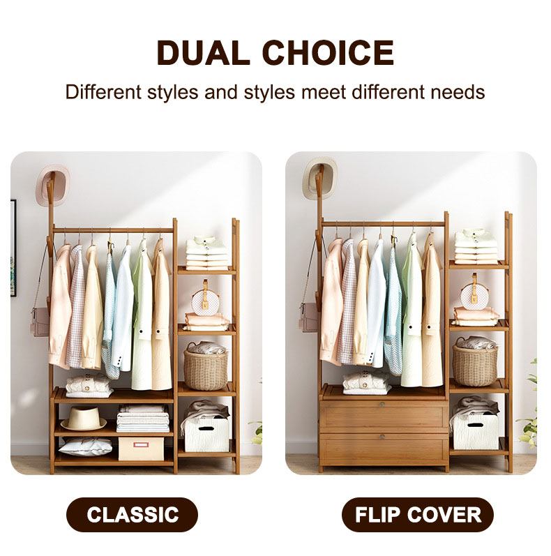 Rak Baju Clothes Rack Bamboo Tempat Gantung Baju 衣架子 臥室 Rack Baju ...