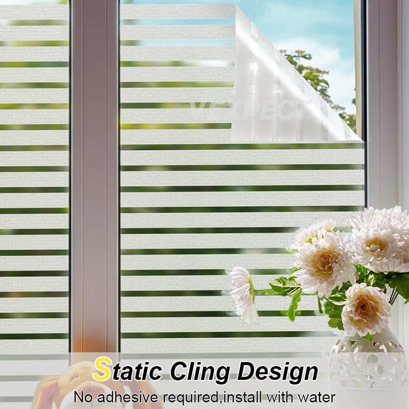 Privacy Window Film Sticker Stripe Frosted Glass Window Sticker Non ...
