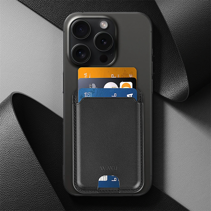 WiWU Mag Wallet Pro Leather Portable Stand Card Wallet Strong Magnetic ...