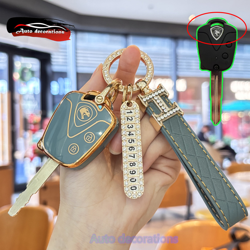 Proton saga car key case gold edge key covers For Proton wira waja blm ...