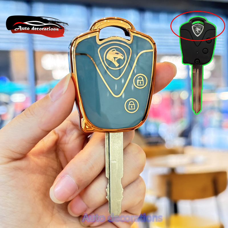 Proton saga car key case gold edge key covers For Proton wira waja blm ...