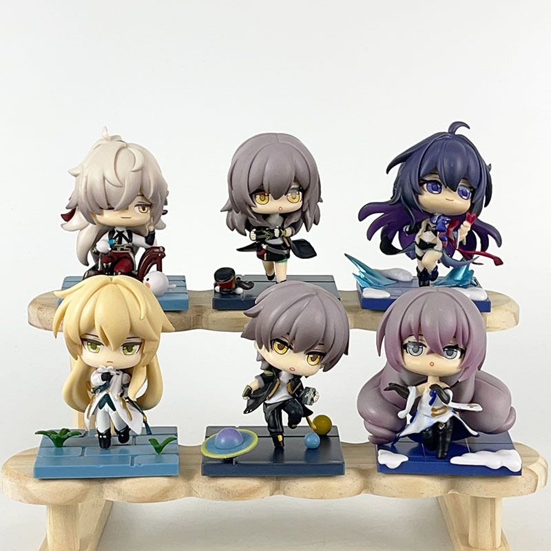 6Pcs/Set 6-9cm Honkai: Star Rail Game Figure Seele Jing Yuan Q Version ...