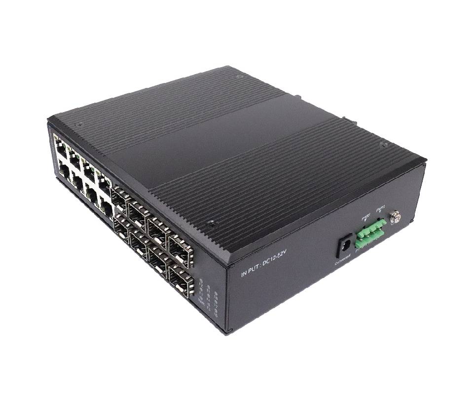 JT-COM industrial grade 1000Mbps Gigabit 8 SFP 8 RJ45 Network switch ...