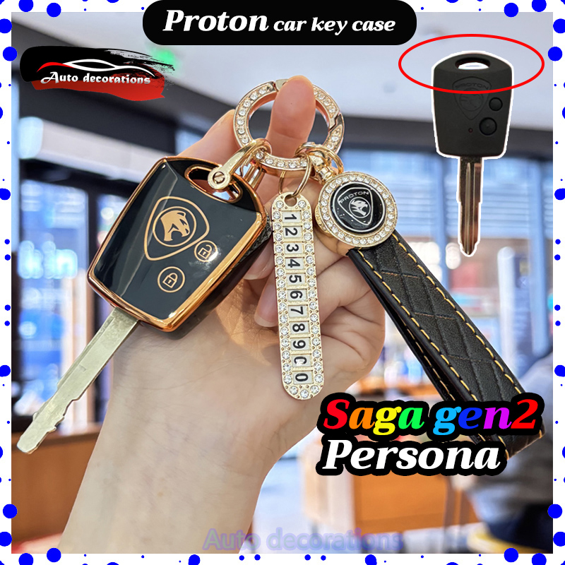 Proton car key case For Proton Persona/Saga gen2 gold edge key covers ...