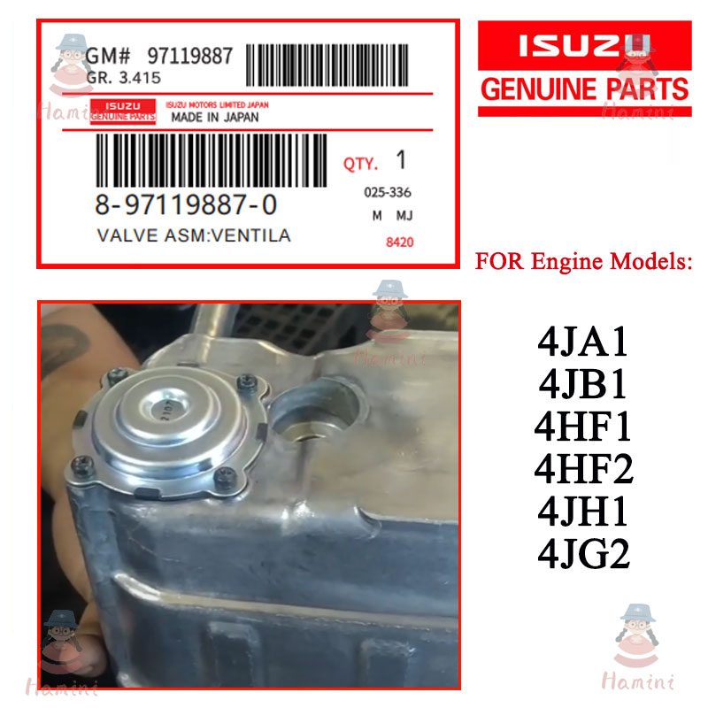 Isuzu Genuine PCV Valve Diaphragm (4 Holes): Crosswind Sportivo ...
