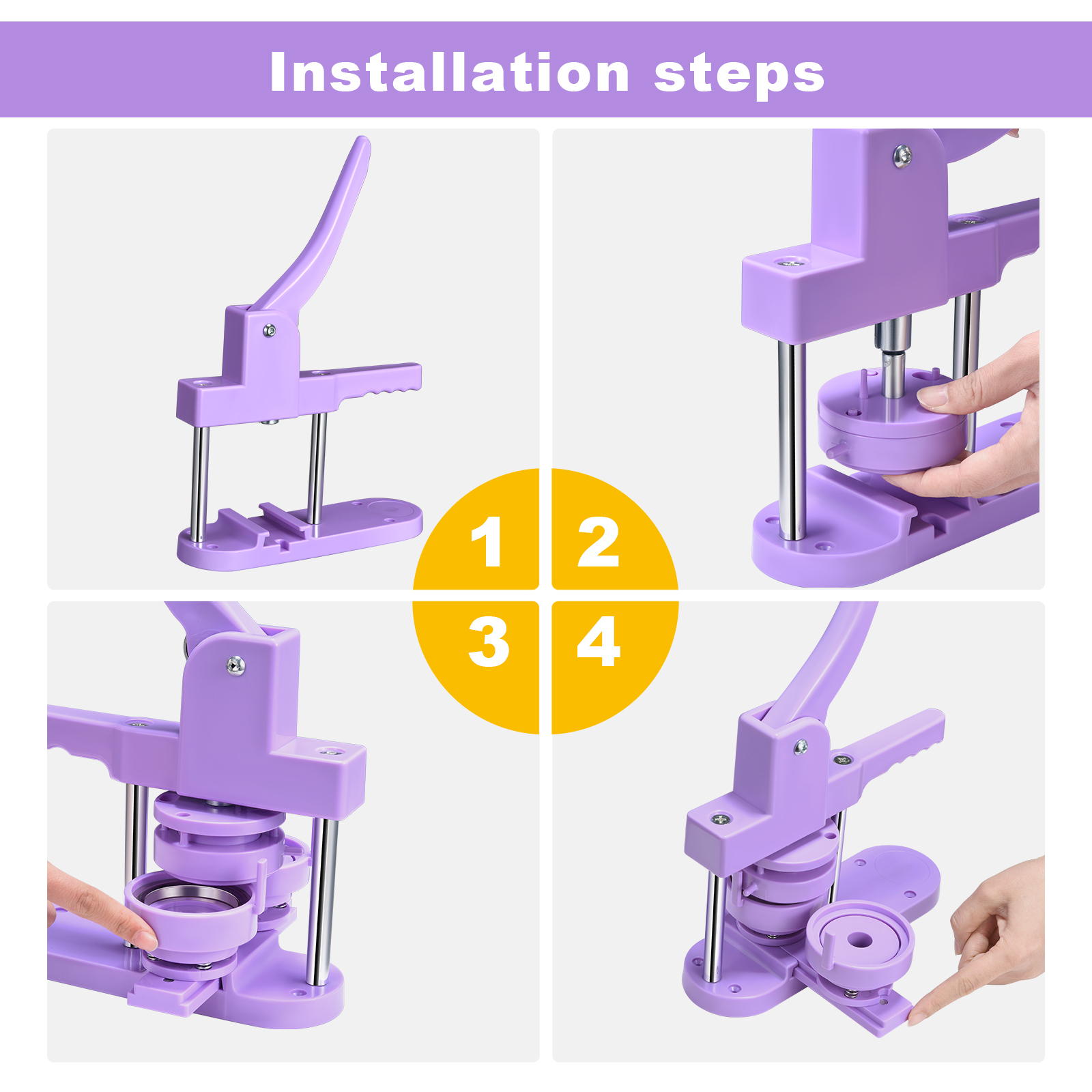 Local delivery+COD Button Badge Maker Machine, Different size mold ,25 ...