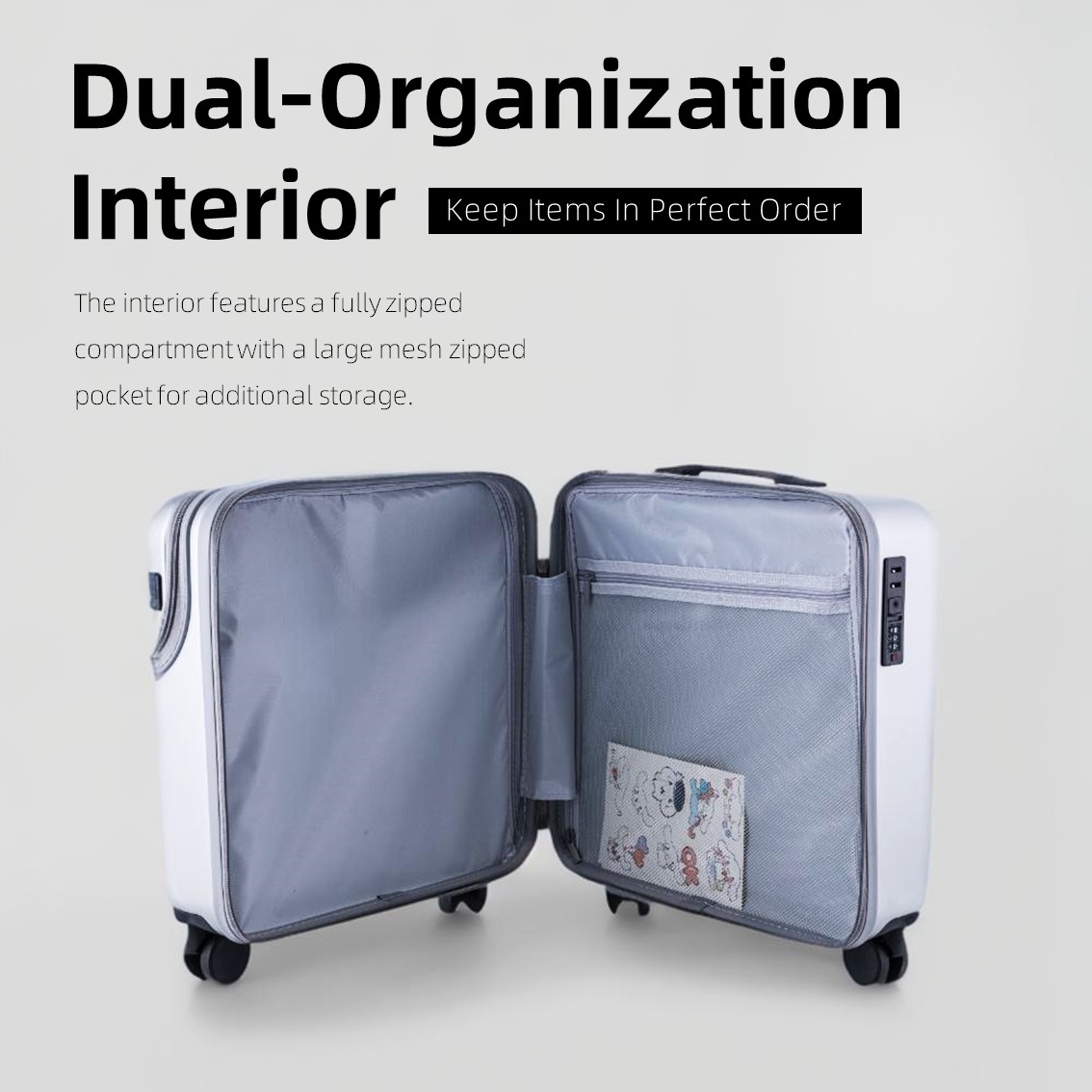 POLAR BEAR 18 Inci Buka Depan Beg Bagasi 7Kg Beg Pengecasan USB Beg ...