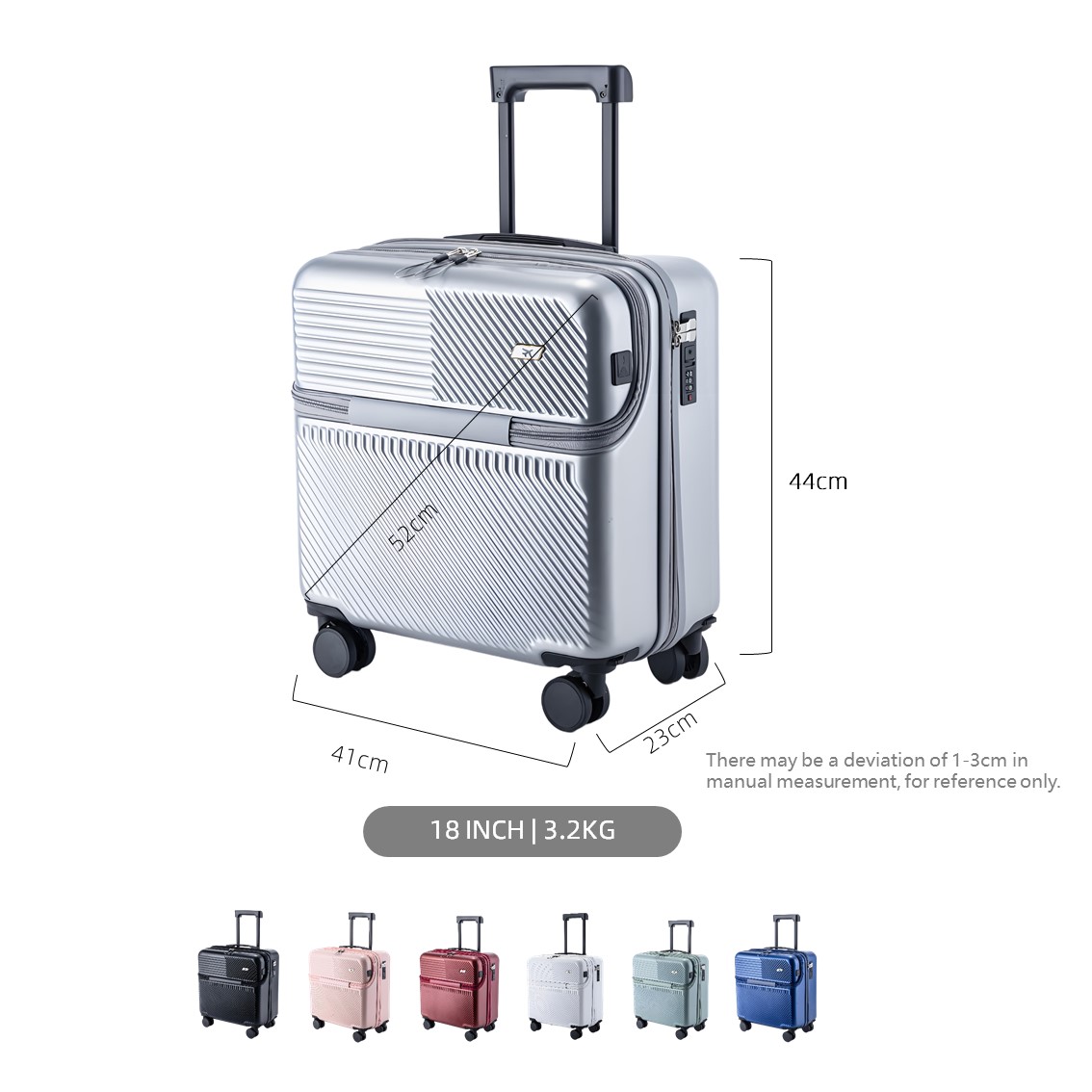 POLAR BEAR 18 Inci Buka Depan Beg Bagasi 7Kg Beg Pengecasan USB Beg ...