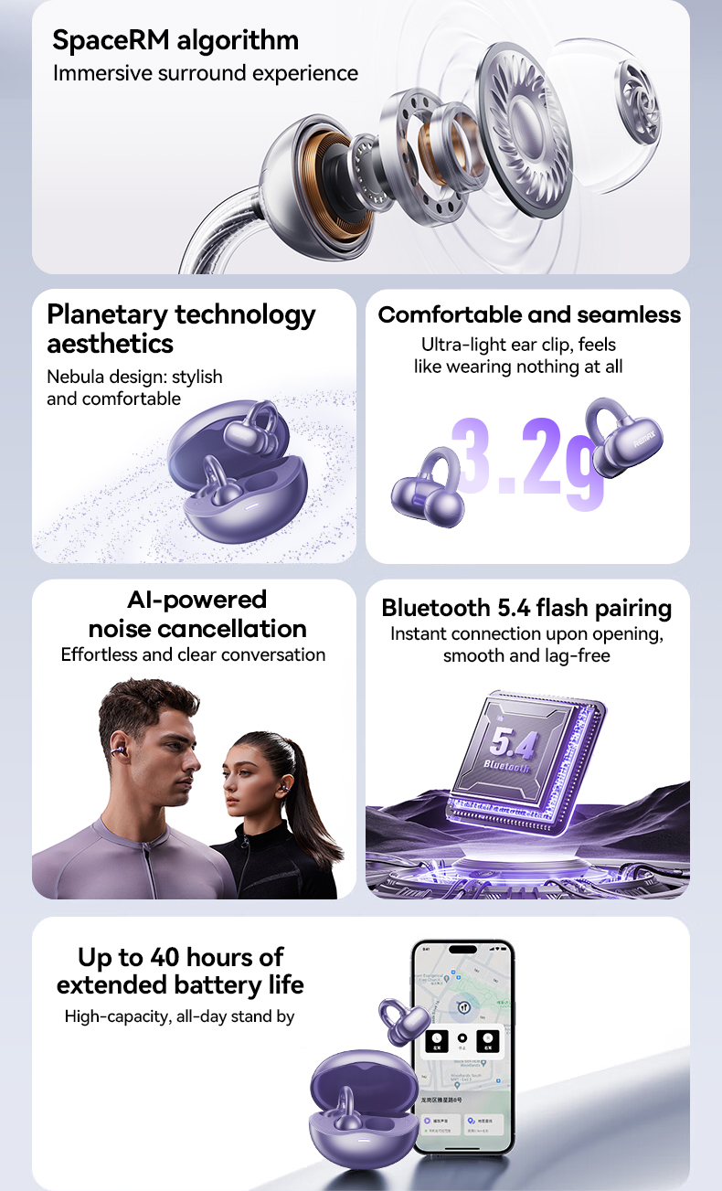 REMAX Clip-on True Wireless Earbuds for Music & Call CozyBuds W29 | Shopee Malaysia