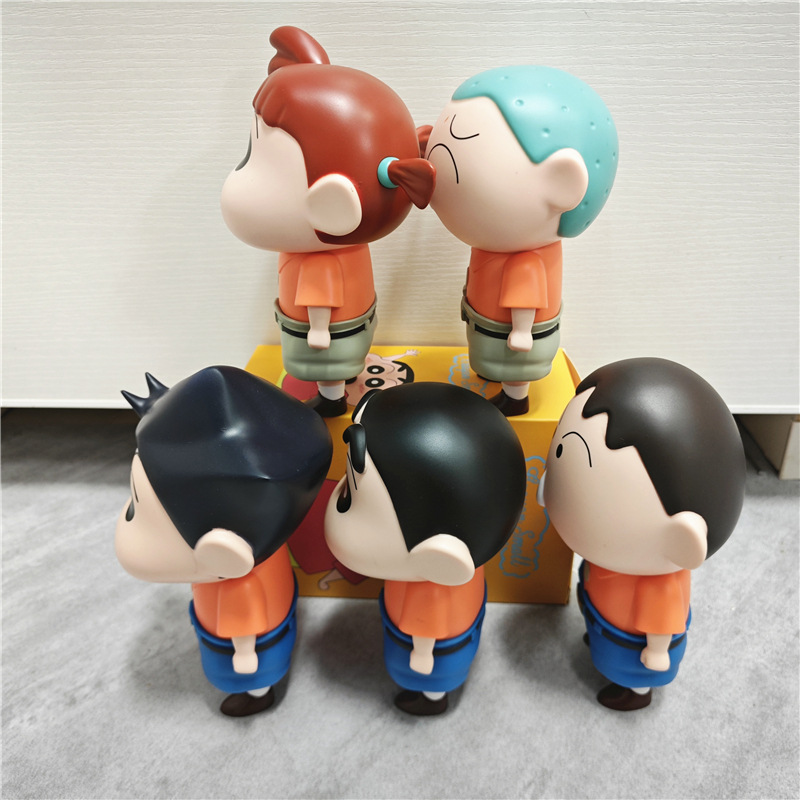 5Pcs/Set 16cm Crayon Shin-chan Anime Figure Explorer Team Nohara ...