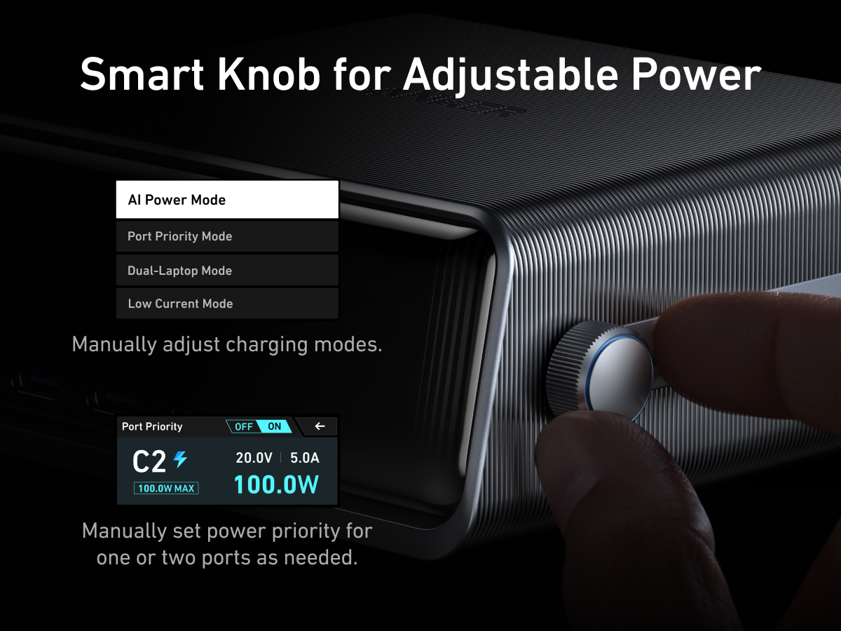 Anker Prime Charger (250W, 6 Ports, GaNPrime) 2.26" LCD Display and ...