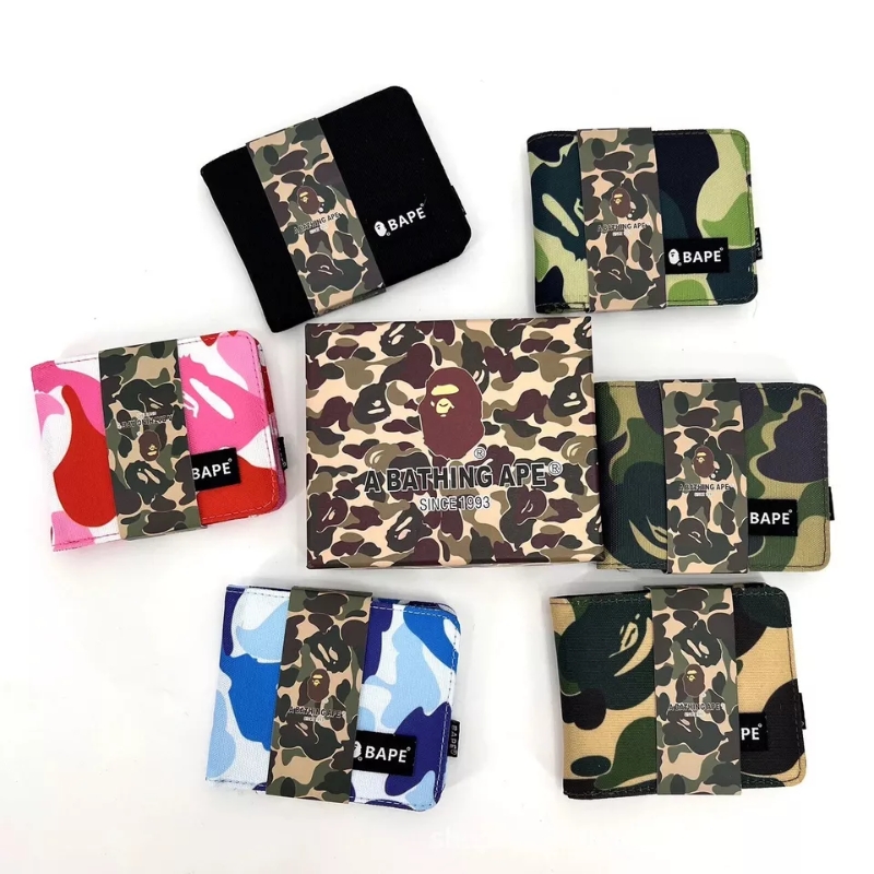 [Ready Stock] BAPE Source Men's Simple Bifold Wallet Large Capacity ...