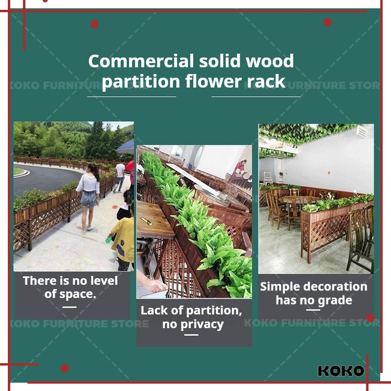 [In stock] Preservative Wood Plant Flower Stand Fence Standing Wall ...