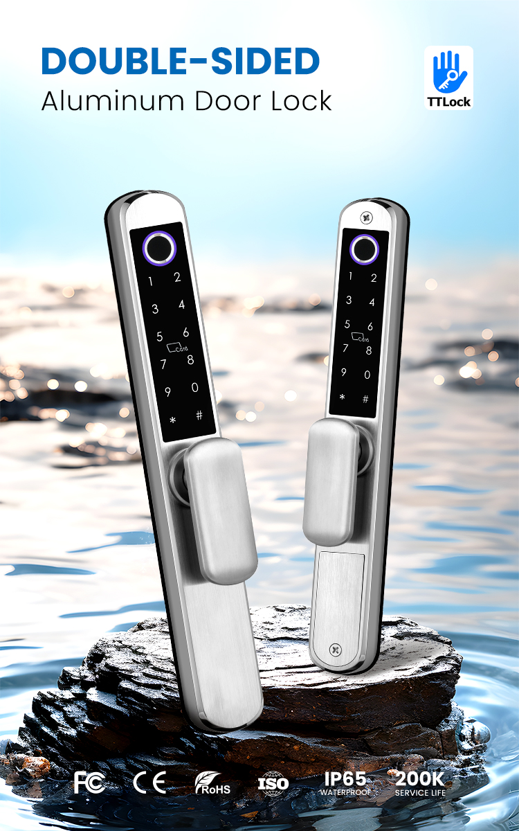 【Double Side Lock】TTLOCK Smart Grill Door Lock Double Sided Fingerprint ...