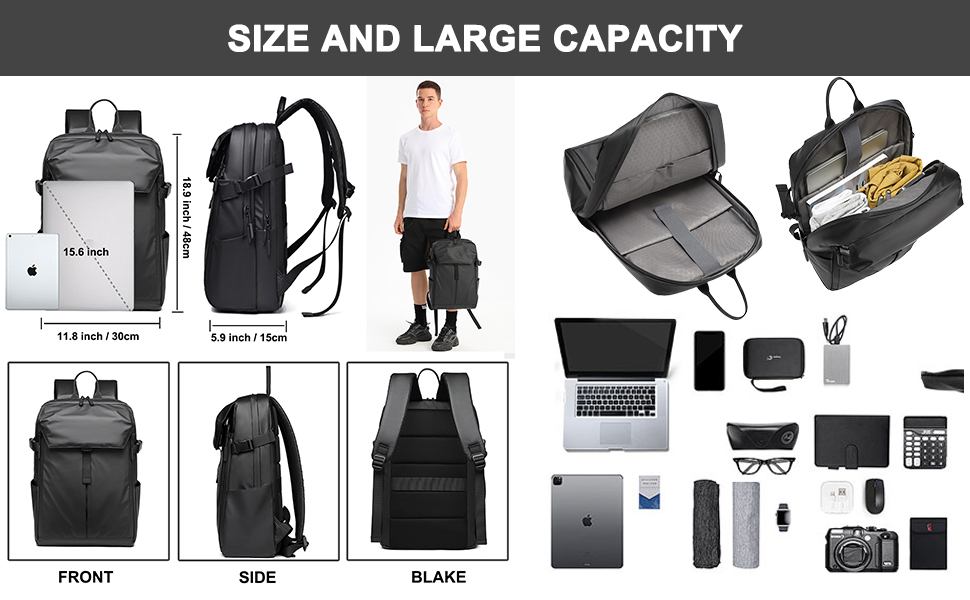 Helmet Backpack for Motorcycle Riders, Waterproof Large Capacity ...