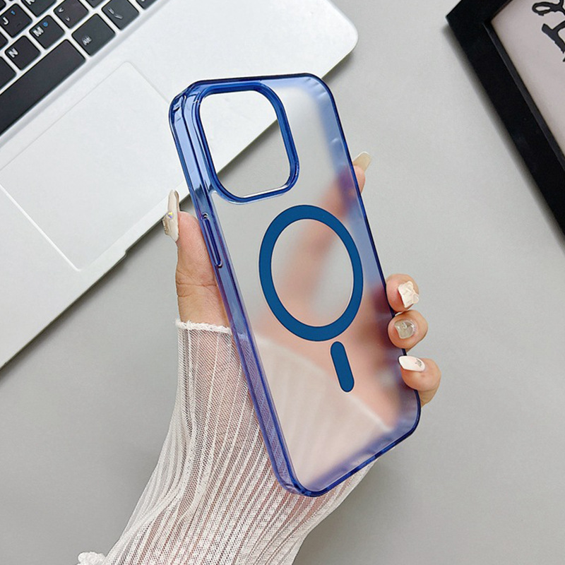 Magnetic Clear white matte phone case compatible for iPhone 16 Pro Max ...