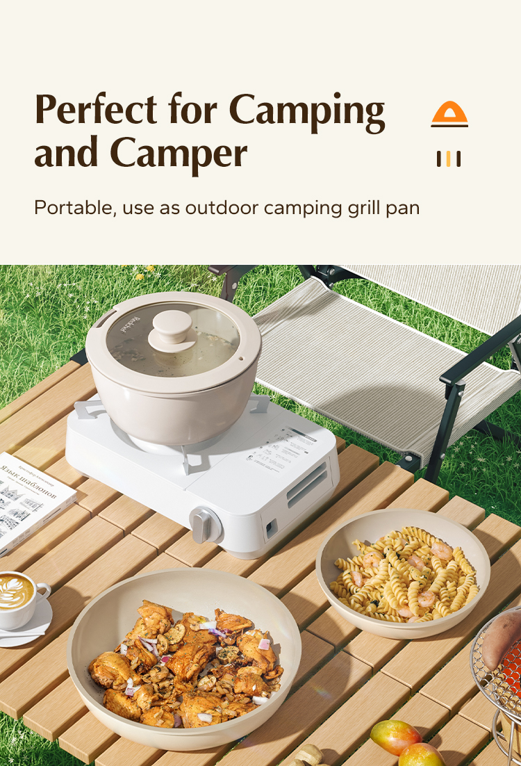 Redchef Nonstick Ceramic Rock Cookware Set Handle Removable Green 5Pcs ...