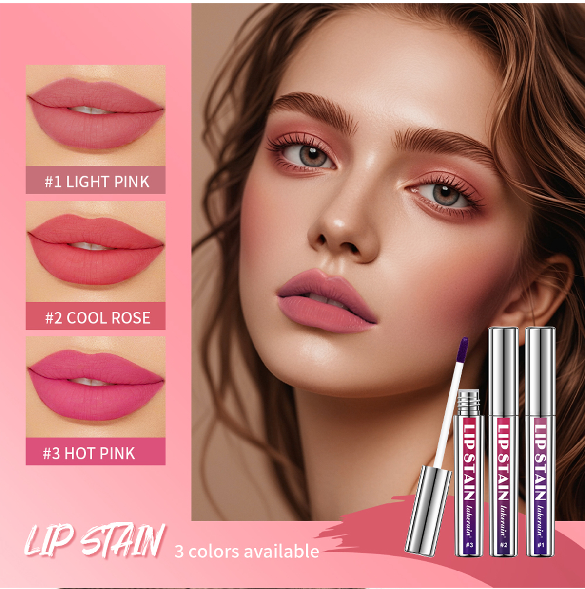 Lakerain 3 Colors Velvet Matte Lip Stain Peel Off Kit - Long Lasting ...