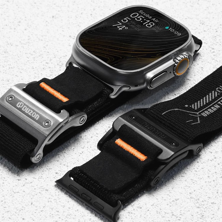 Duzon Velcro Magnetic Nylon Strap for iWatch 46mm Series 10 Ultra2 49mm ...
