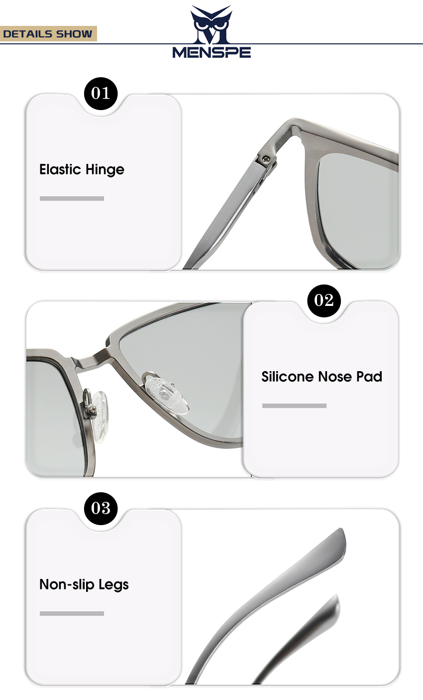 MENSPE Auto Color Changing Sunglasses Photochromic Sunglasses Night ...