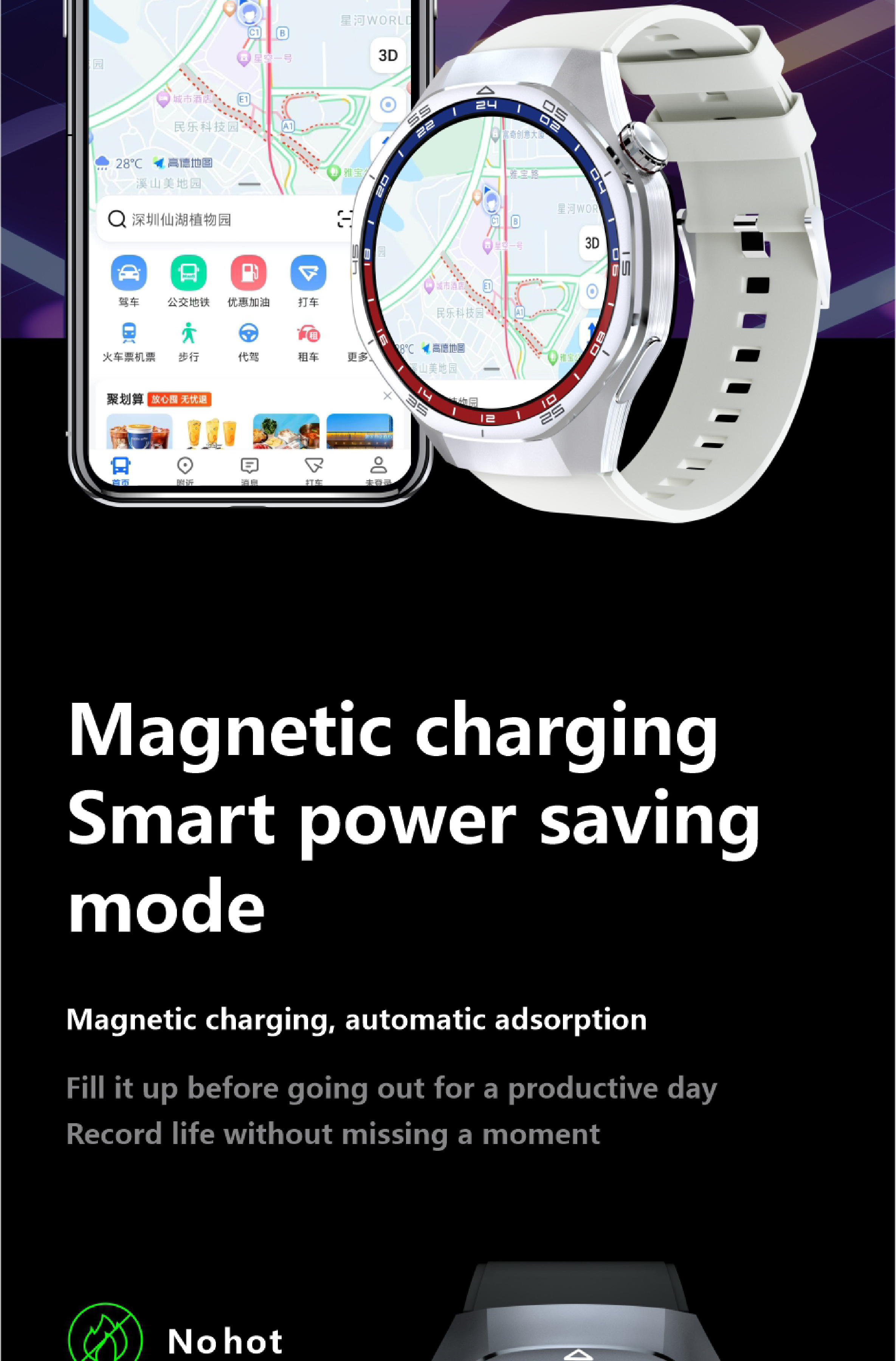 GT5 Pro Hello HT32 Smart Watch1GB ROM Local Music Photo Album AMOLED 1.43 Inch Recording Men ...