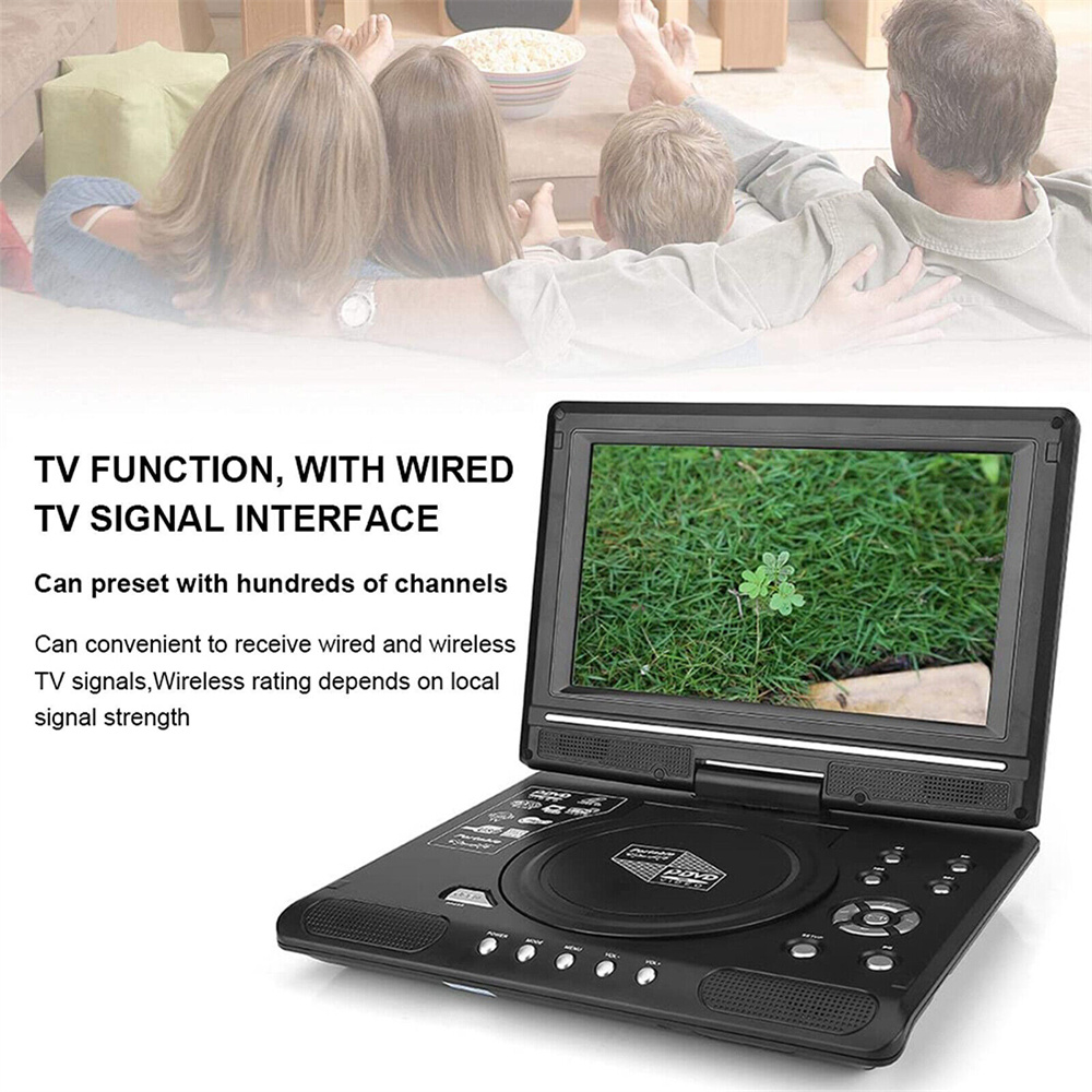 9.8 Inch Portable DVD Player CD MP4 VCD Player with Bluetooth Speaker Radio Mini TV USB 270 ...