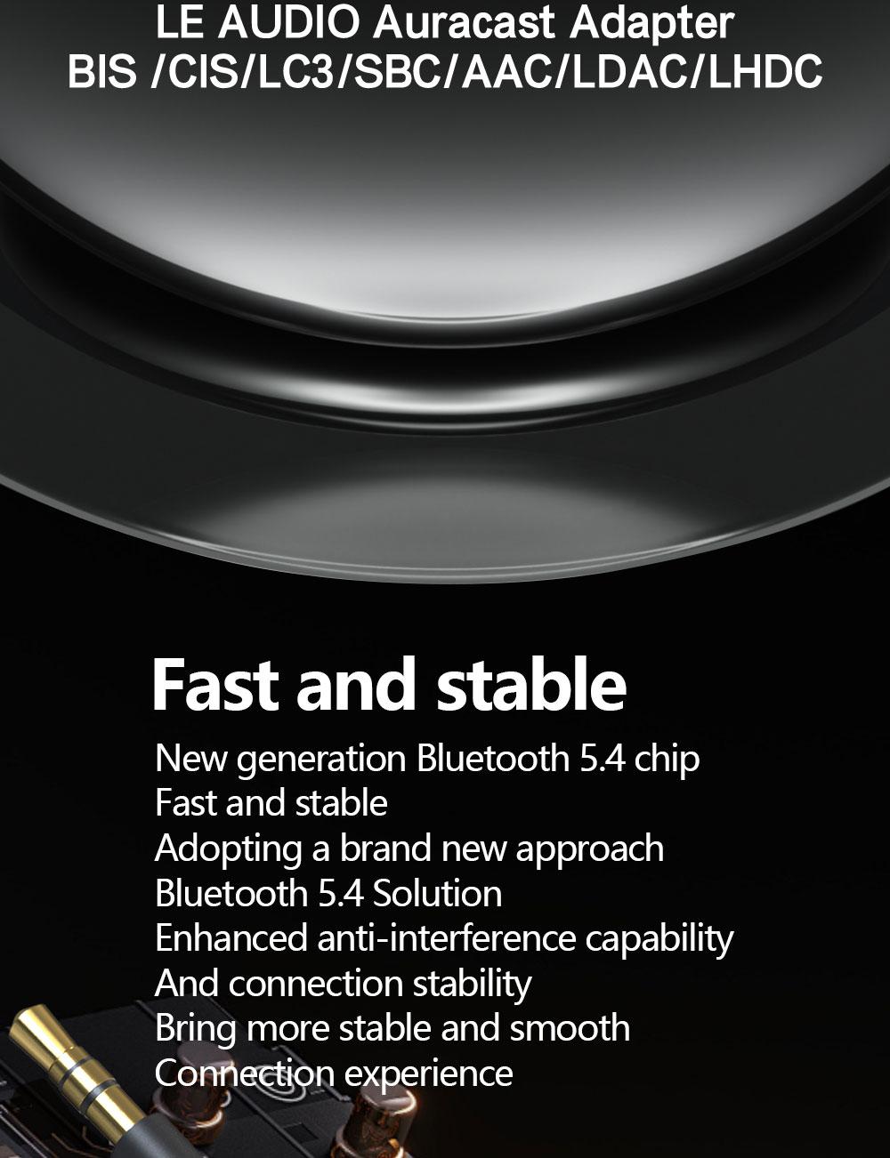 LE Audio multifunctional Bluetooth receiver transmitter, TX/RX/BIS ...