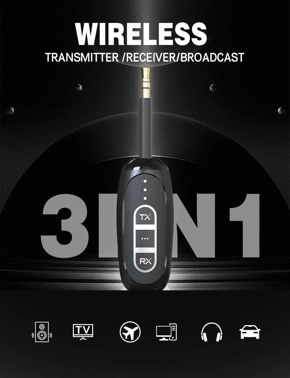 LE Audio multifunctional Bluetooth receiver transmitter, TX/RX/BIS ...