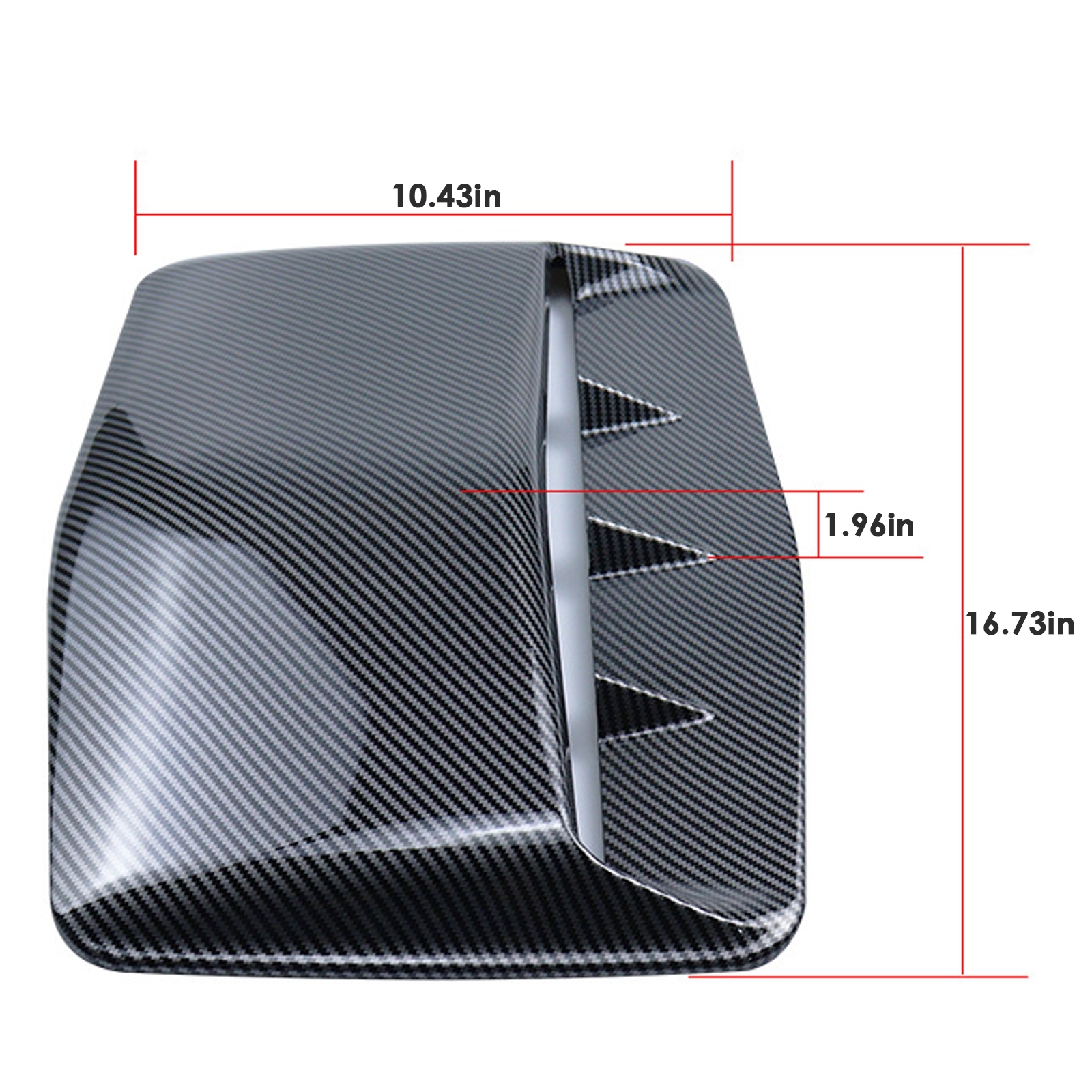 [Local delivery] Universal Carbon Fiber Car Air Flow Intake Hood Scoop ...