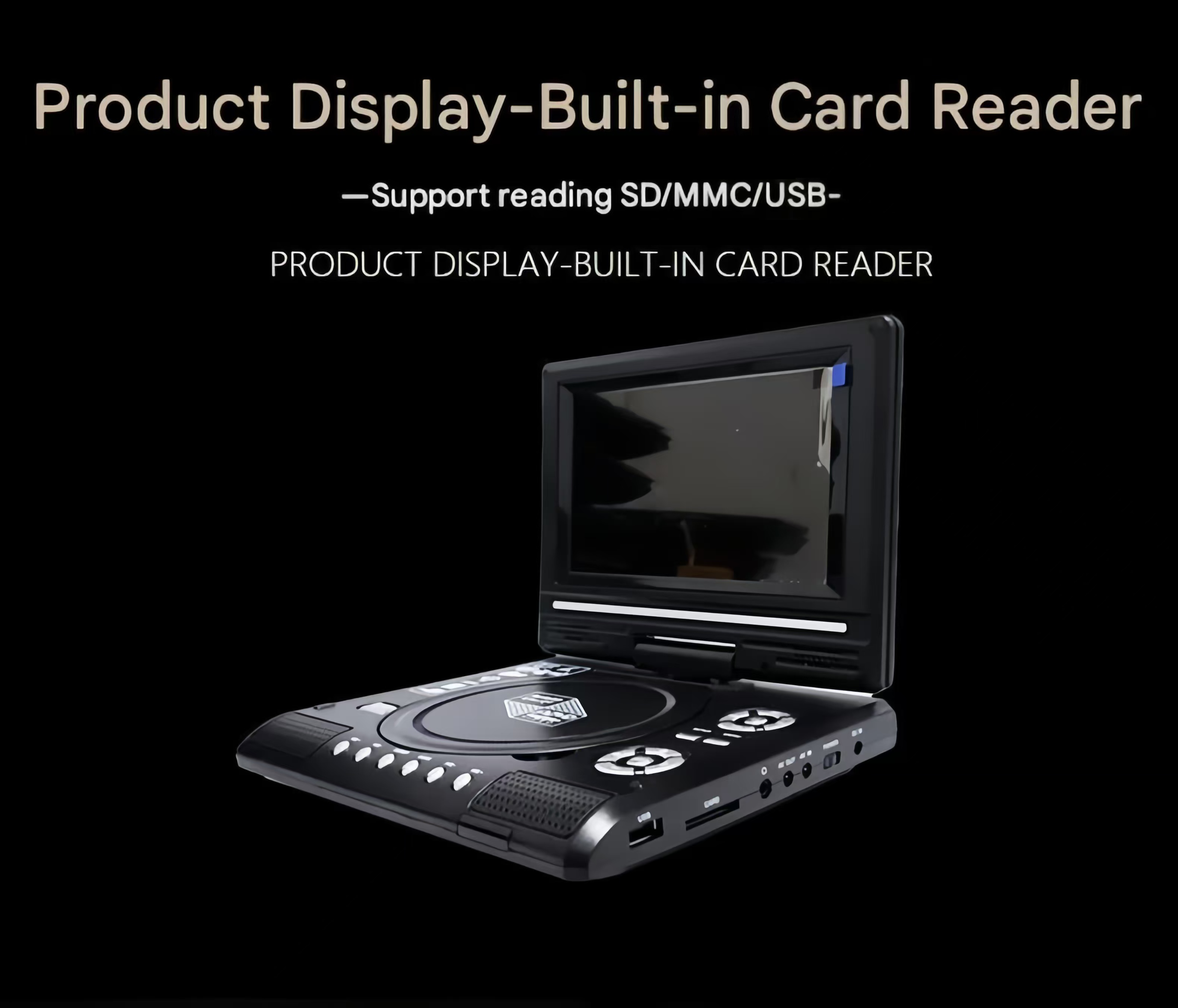 9.8 inch dvd player cd player Portable USB Player with screen CD Player ...
