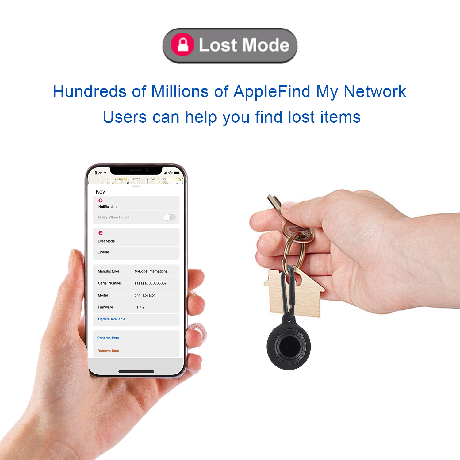 NFC Find My Tag Smart Tracker Card Phone Finder With Long-life Battery ...