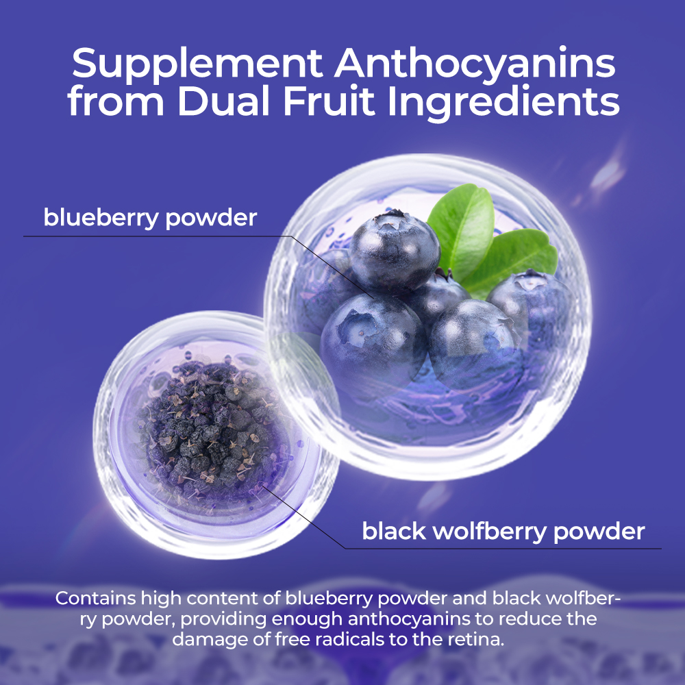 Oxyenergy Blueberry Lutein Ester Tablets HALAL 3 in 1 Chewable Tablets ...