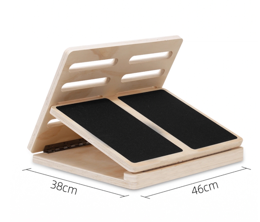 Wooden Stretching Board Fitness Slant Pedal Multi level Adjustable ...